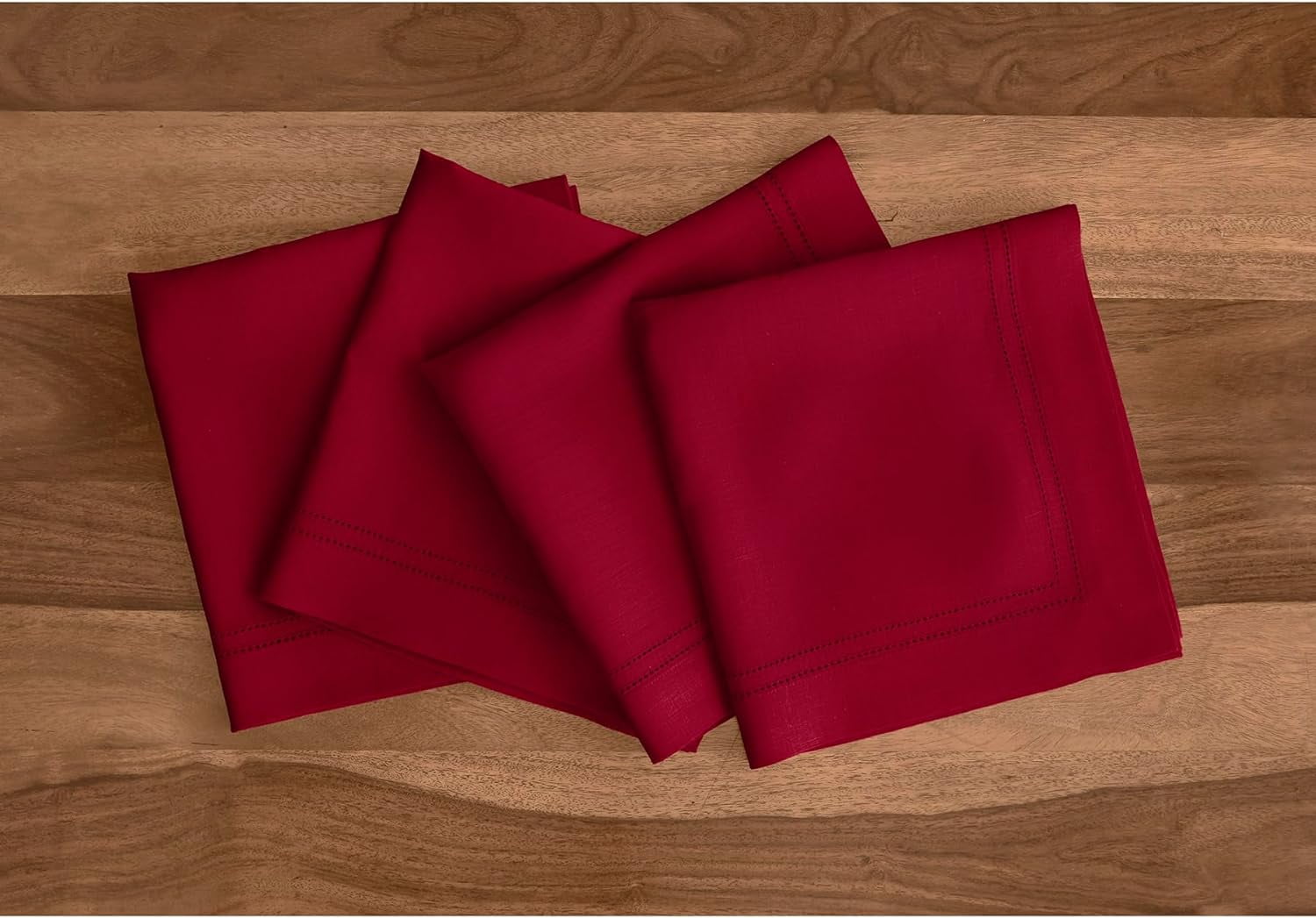 Pure Linen Cloth Napkins - 20x20 Inch Red Dinner Napkins for Valentine ...