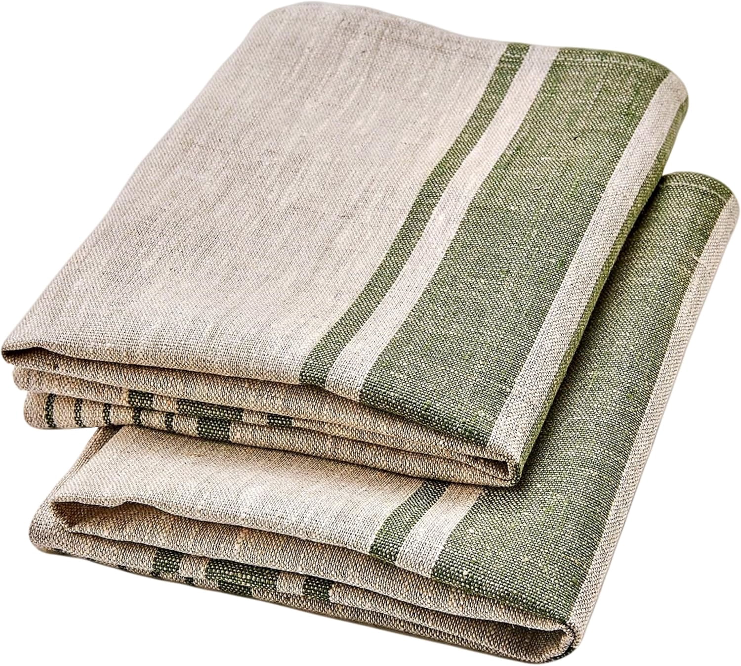 Pure Linen Kitchen Tea Towels - 100% Flax Linen Dish Towels 17 x 27 ...