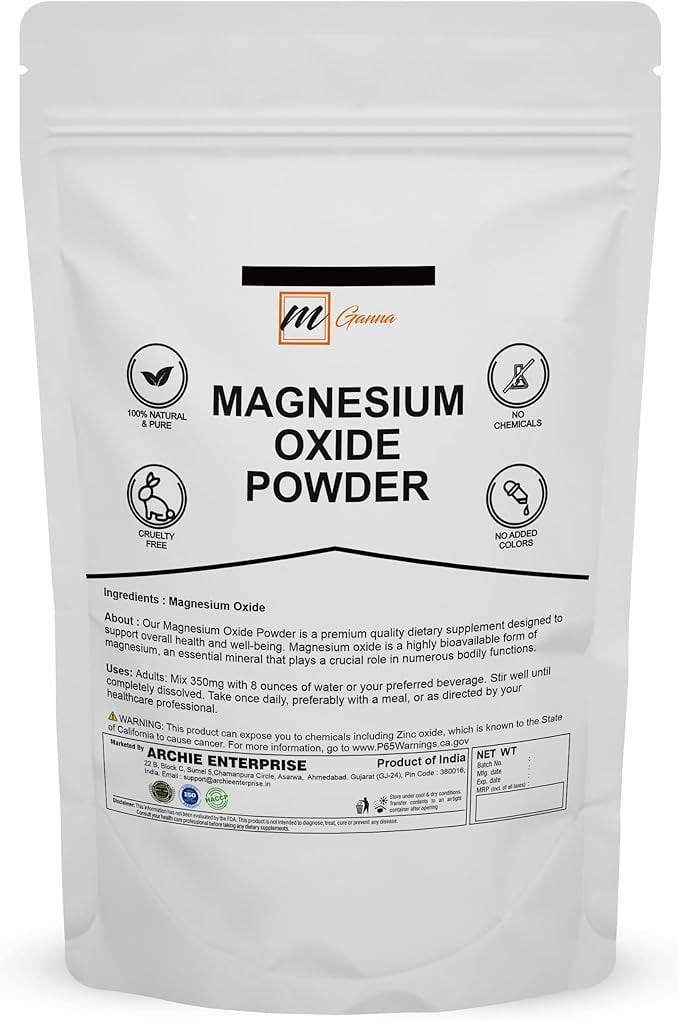 Pure Magnesium Oxide Powder for Health and Beauty 0.5 lbs / 227 gms ...