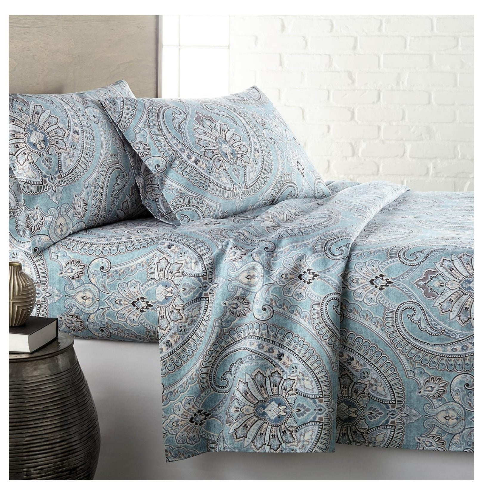 Pure Melody Collection, 4-Piece Deep Pocket Full Size Sheets Set, 14 ...