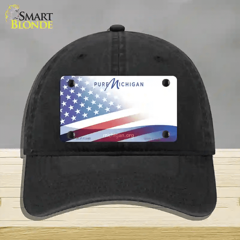 Pure Michigan Plate American Flag Novelty License Plate Hat ...