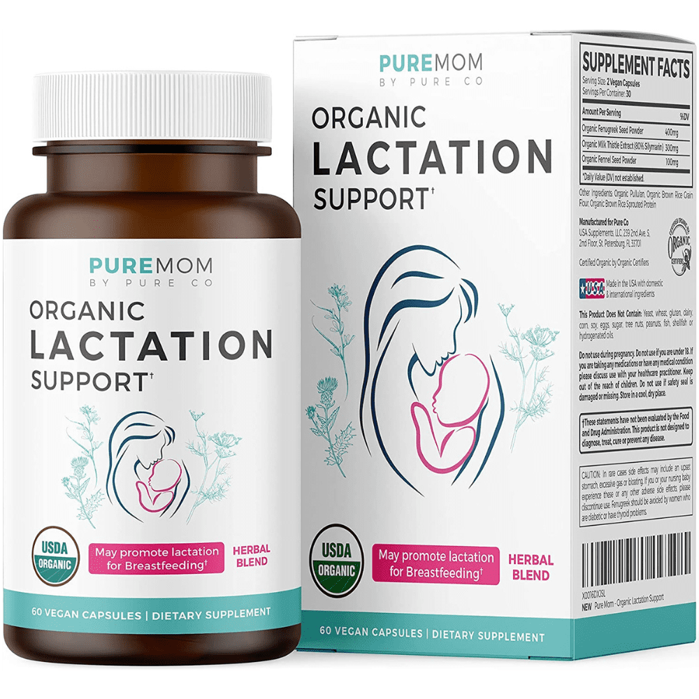 USDA Organic Lactation Supplement - Herbal Support with Fenugreek ...