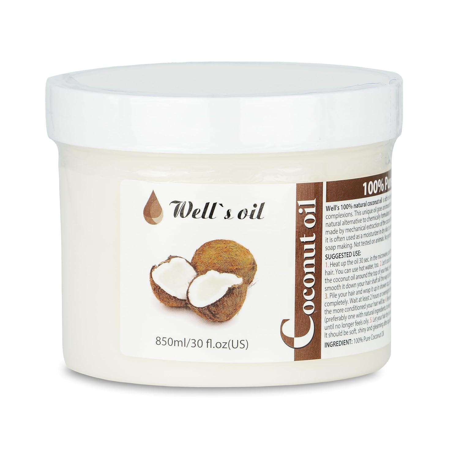 Pure Natural 30oz Coconut - Walmart.com