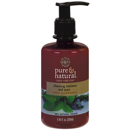 Pure Natural 8.45 Fl. Oz. Cleansing Rosemary & Mint Hand Soap - Walmart.com