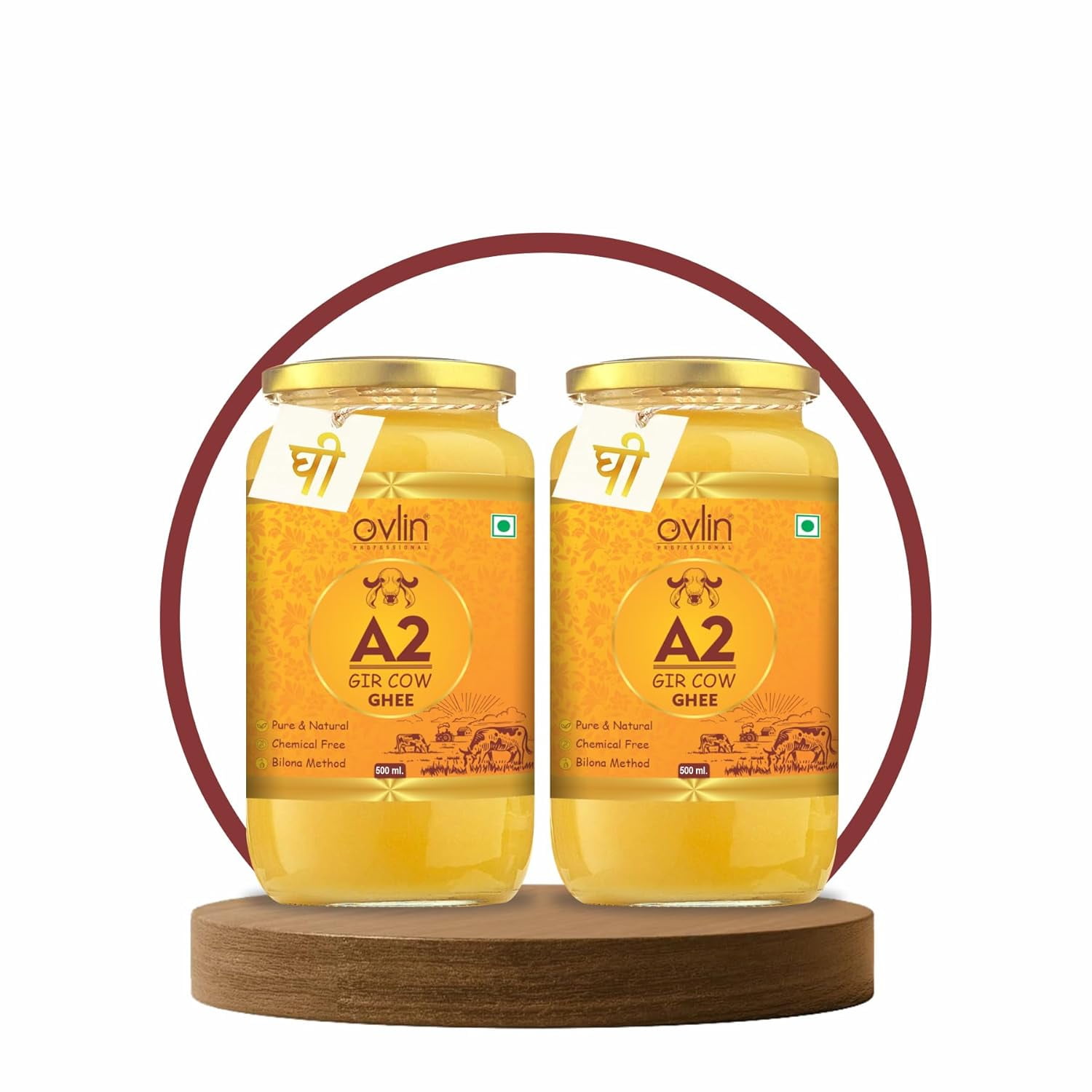 Pure Natural A2 Gir Cow Ghee By Ovlin Professional | Rich In Nutrients ...