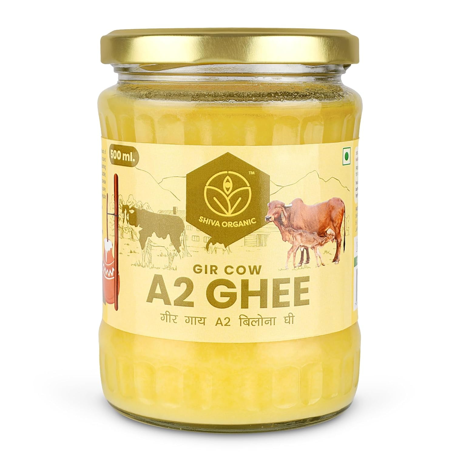 Pure Natural A2 Gir Cow Ghee By Shiva Organic | High In Protein Fiber ...