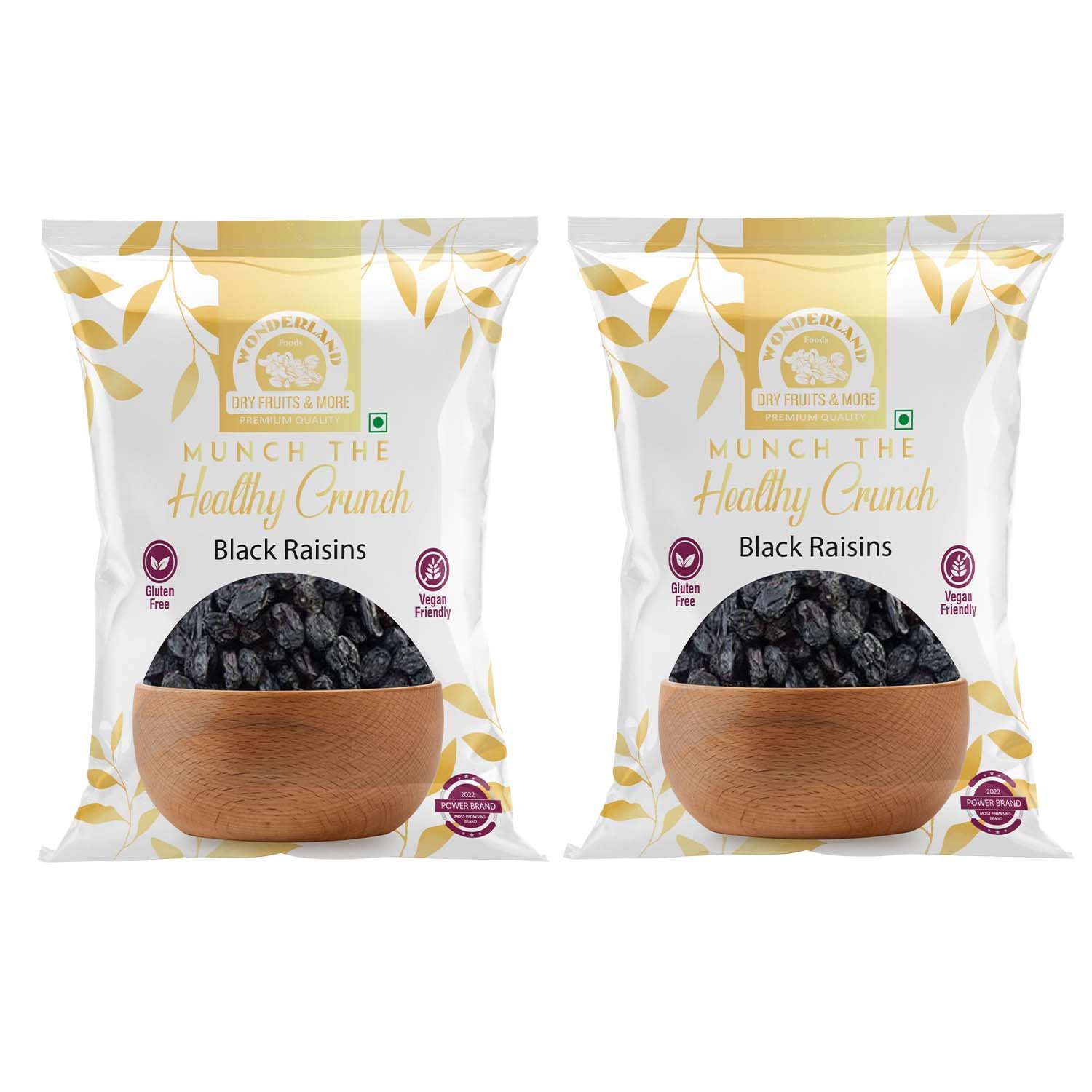 Pure Natural Black Raisins By Wonderland Foods 500gm, (250gm * Pack Of ...