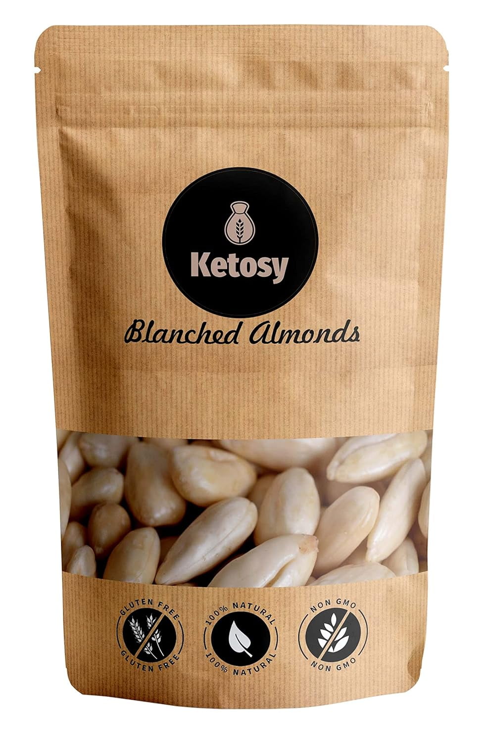 Pure Natural Blanched Without Skin Almond By Ketosy 1kg, | Healthy ...