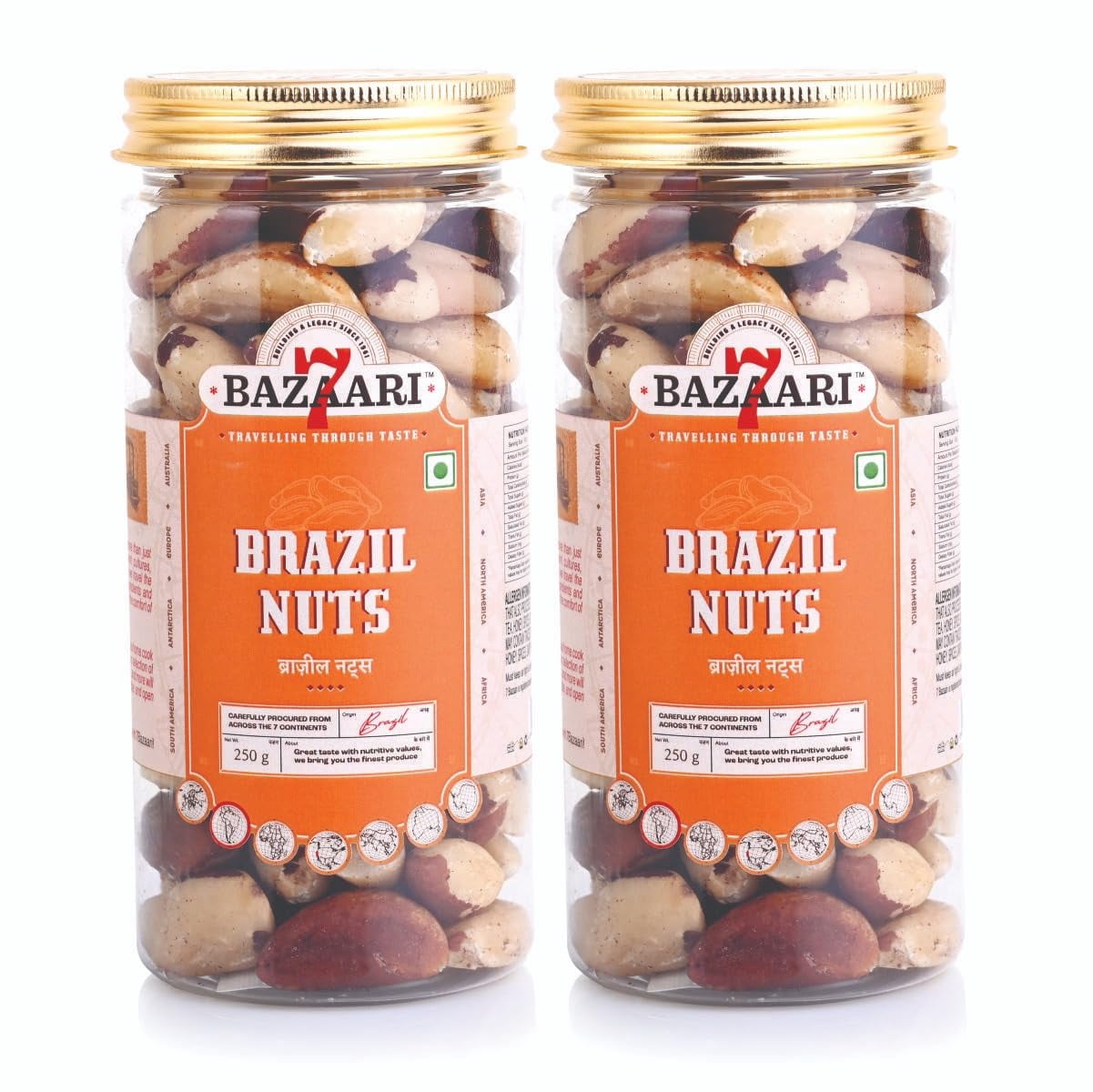 Pure Natural Brazil Nuts By 7 Bazaari 500gm, (250gm * 2) | Source Of ...