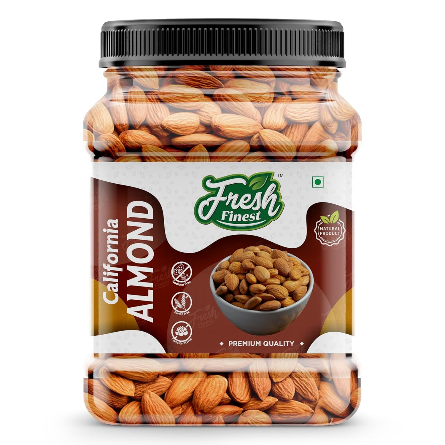 Pure Natural California Almonds By Fresh Finest 1kg, | Natural High In ...