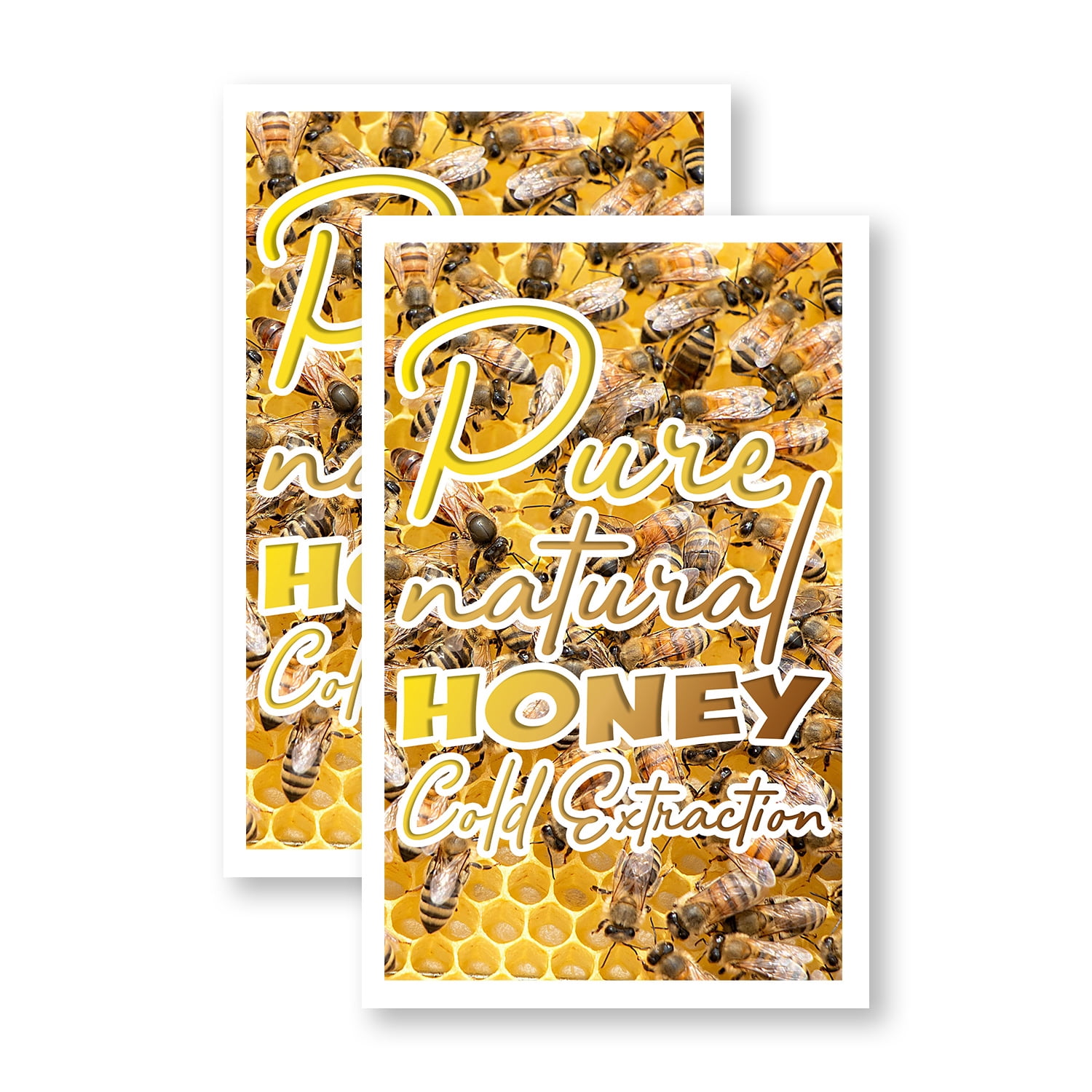 Pure Natural Honey Cold Extracted (2-Pack) 24 Inch x 36 Inch Vinyl ...
