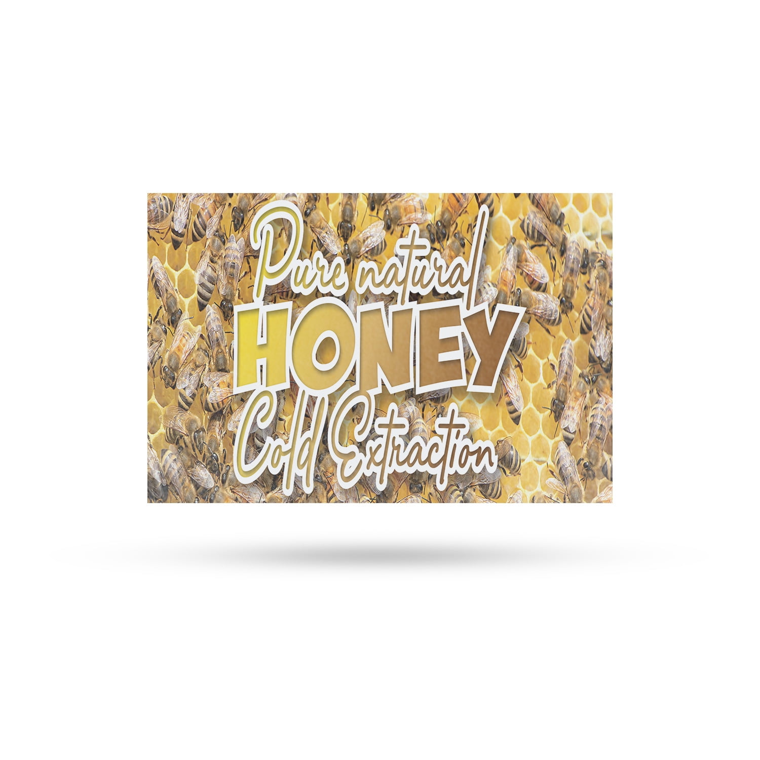 Pure Natural Honey Cold Extracted Vinyl Decal 24 Inch x 36 Inch ...