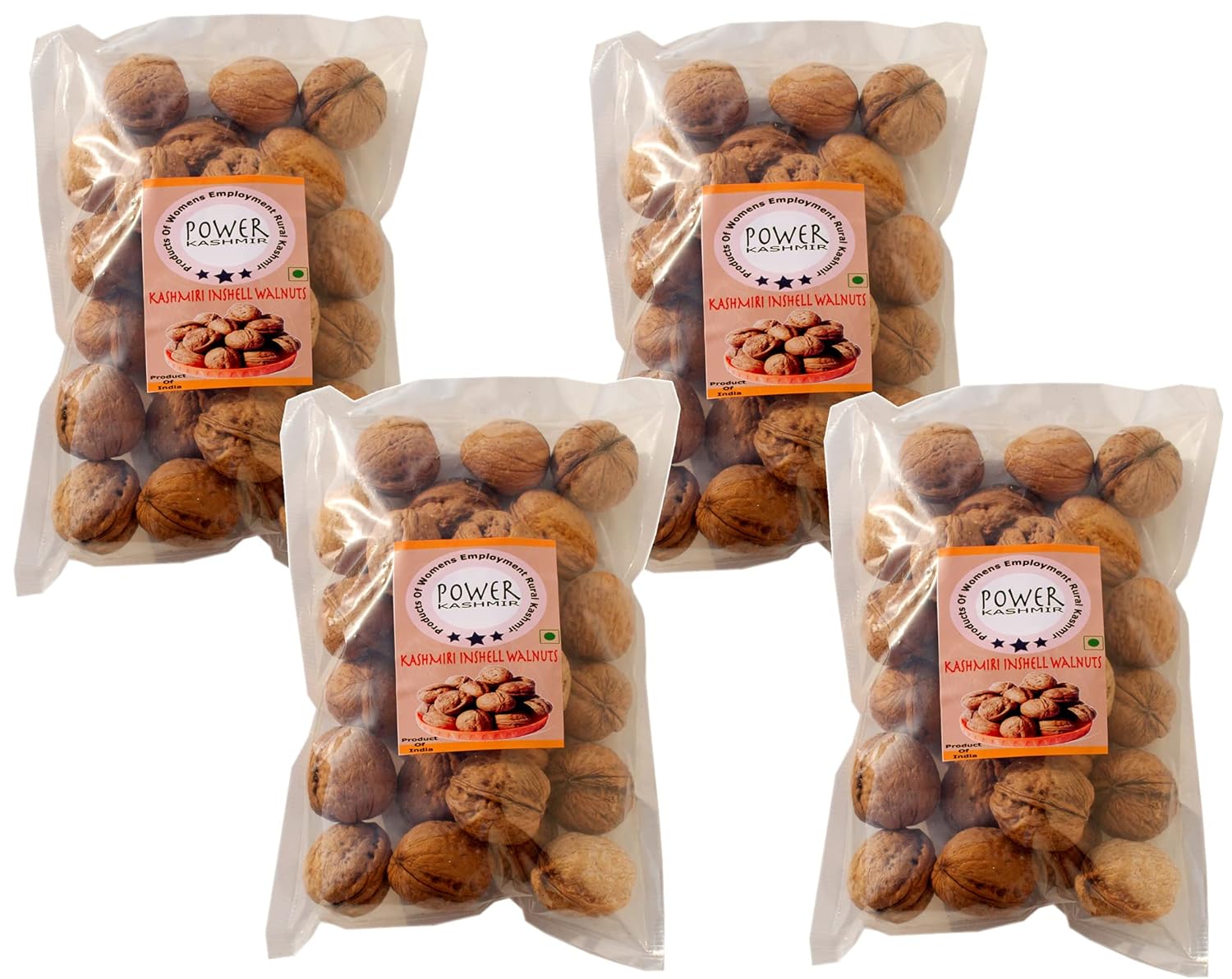 Pure Natural Kashmiri Inshell Walnuts By Power Kashmir 1kg, (250gm * Pack Of 4) | Rich In ...