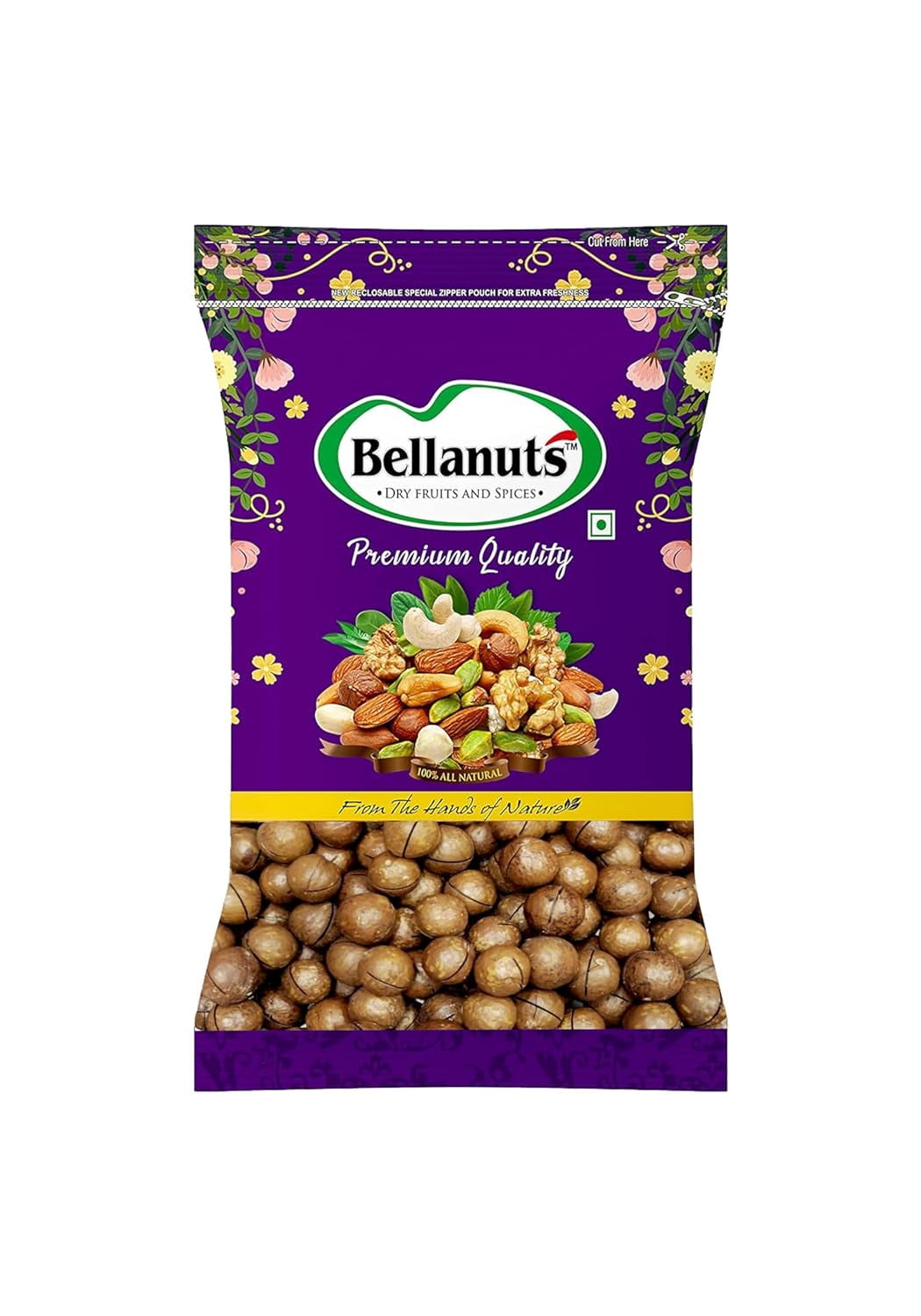 Pure Natural Macadamia Nuts With Shell By Bellanuts 400gm, | Rich In ...