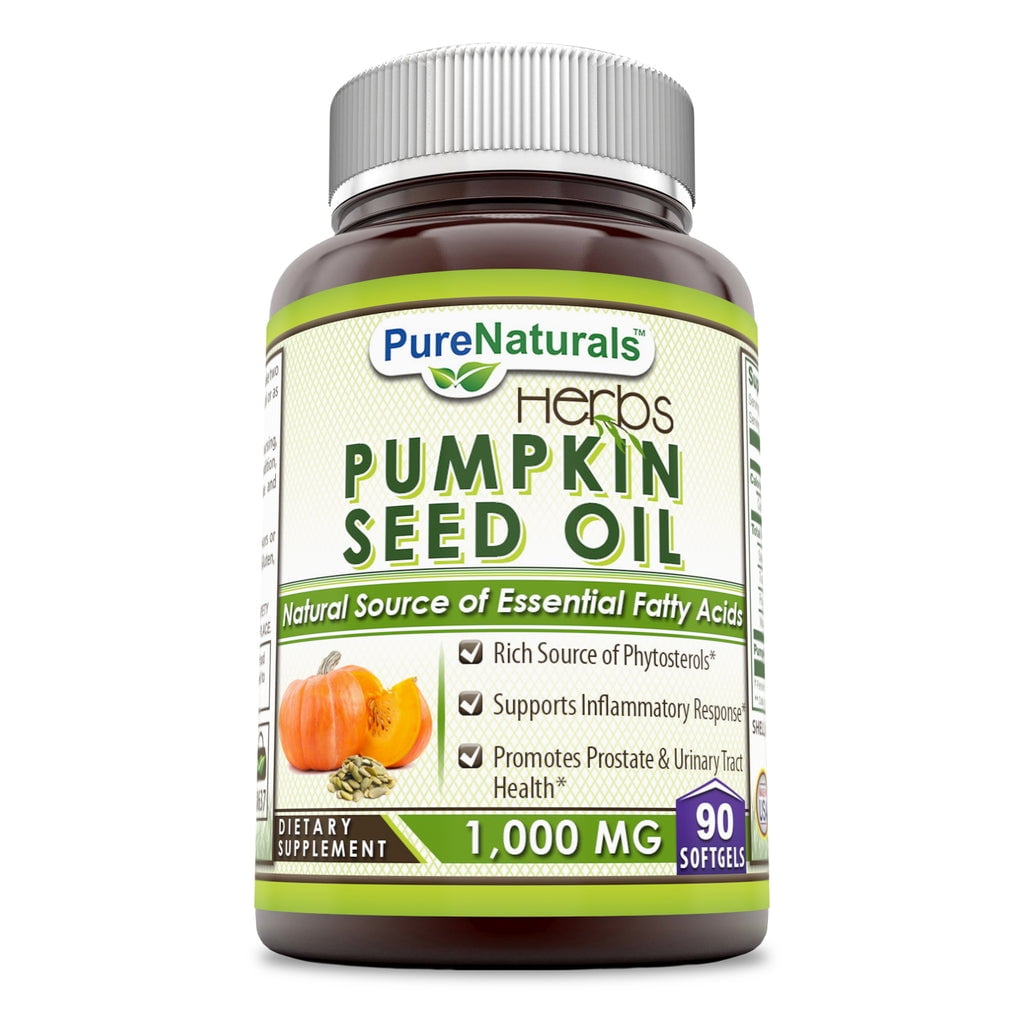 Pure Naturals Pumpkin Seed Oil 1000 Mg, 90 Softgels, Made in USA ...
