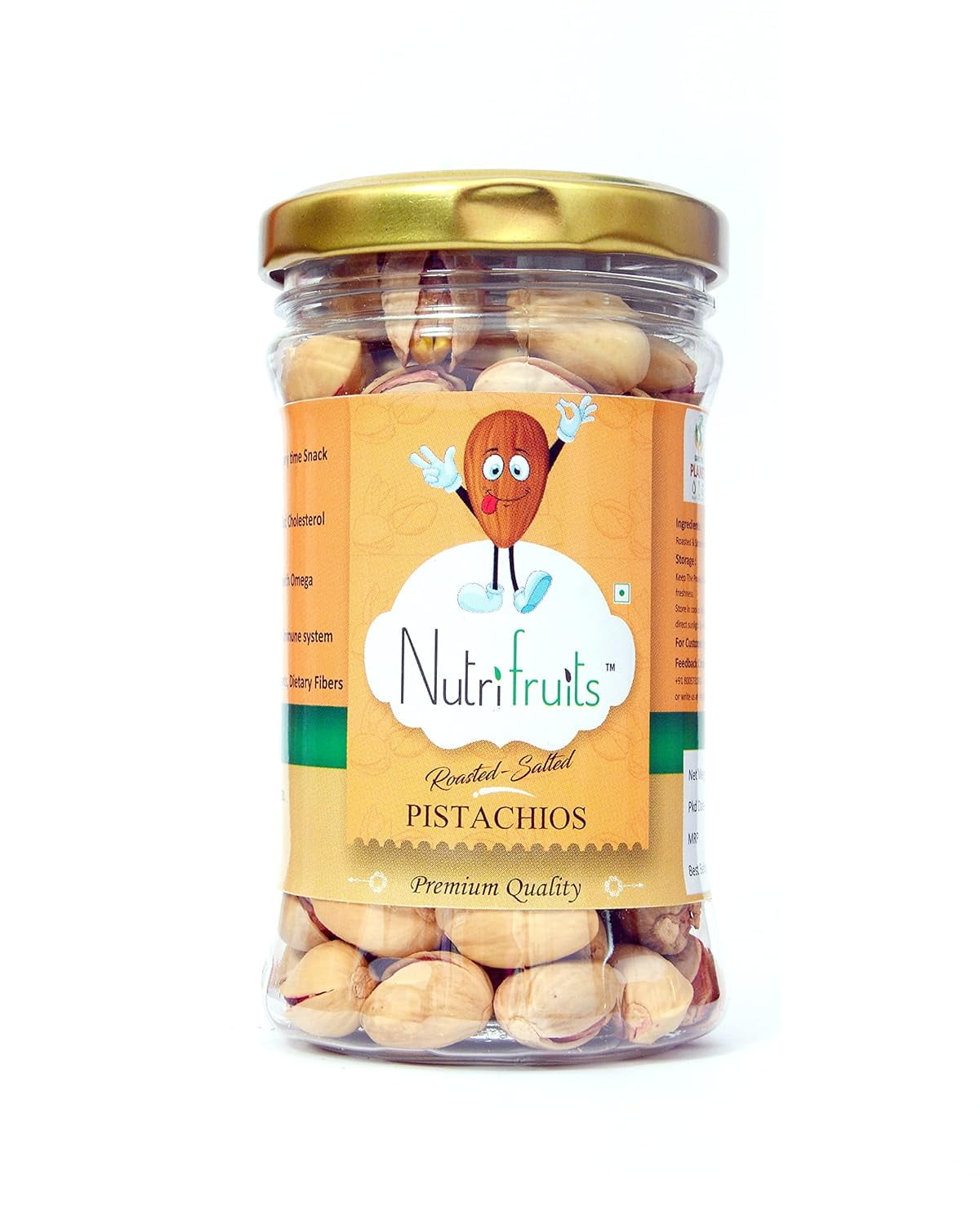 Pure Natural Roasted & Salted Pistachios By Nutrifruits 125gm, | Delicious & Nutrients Healthy ...