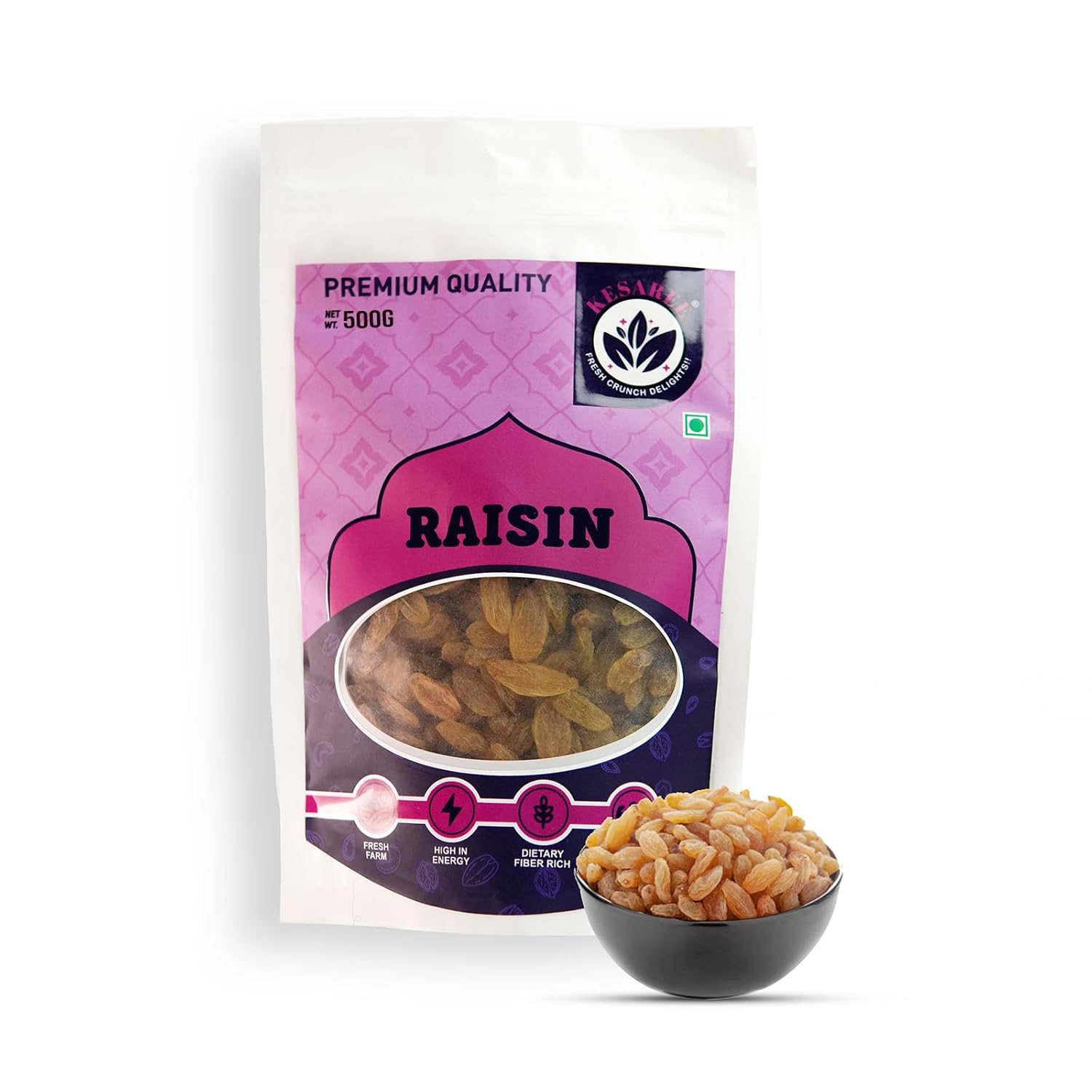 Pure Natural Seedless Green Raisins By Kesaree 500gm, | Rich In ...