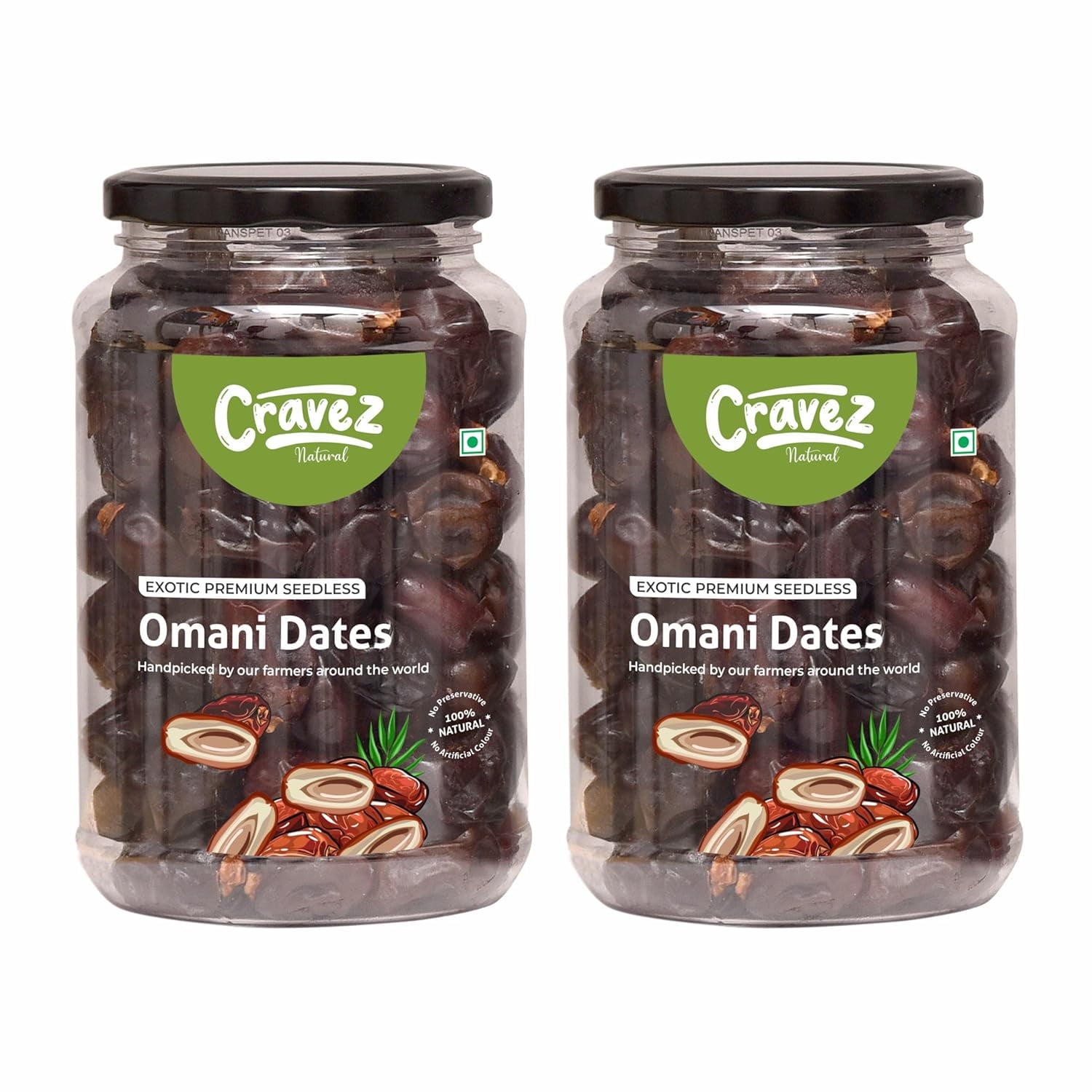 Pure Natural Seedless Omani Dates By Cravez 1kg, (500gm * 2) | Healthy ...
