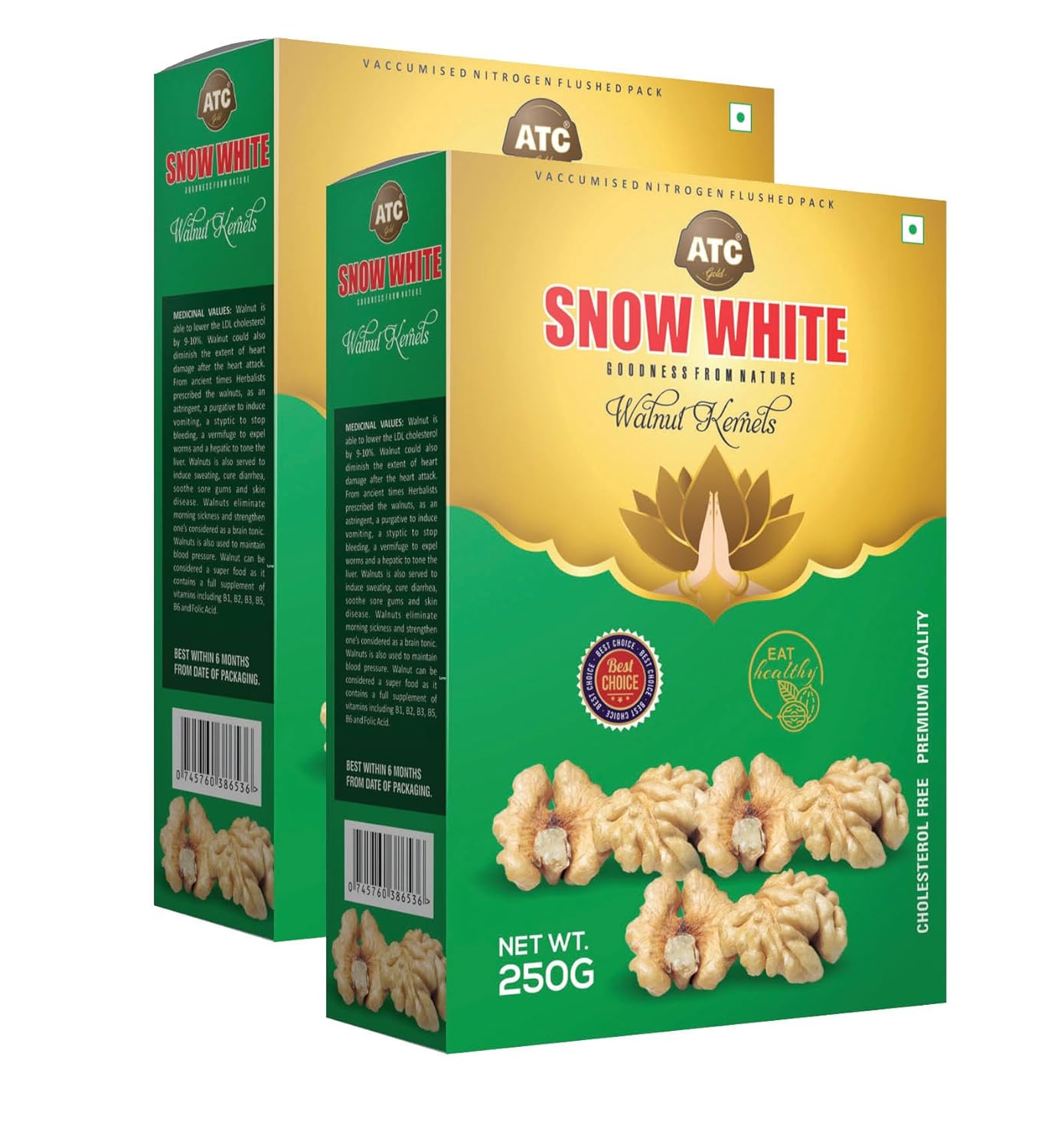 Pure Natural Snow White Kashmiri Walnut Kernels By Fruitri 500gm ...