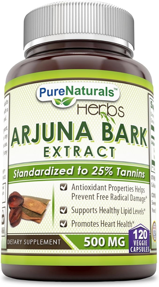 Pure Naturals Arjuna Bark Extract 500 Mg, 120 Veggie Capsules Supplement - Walmart.com