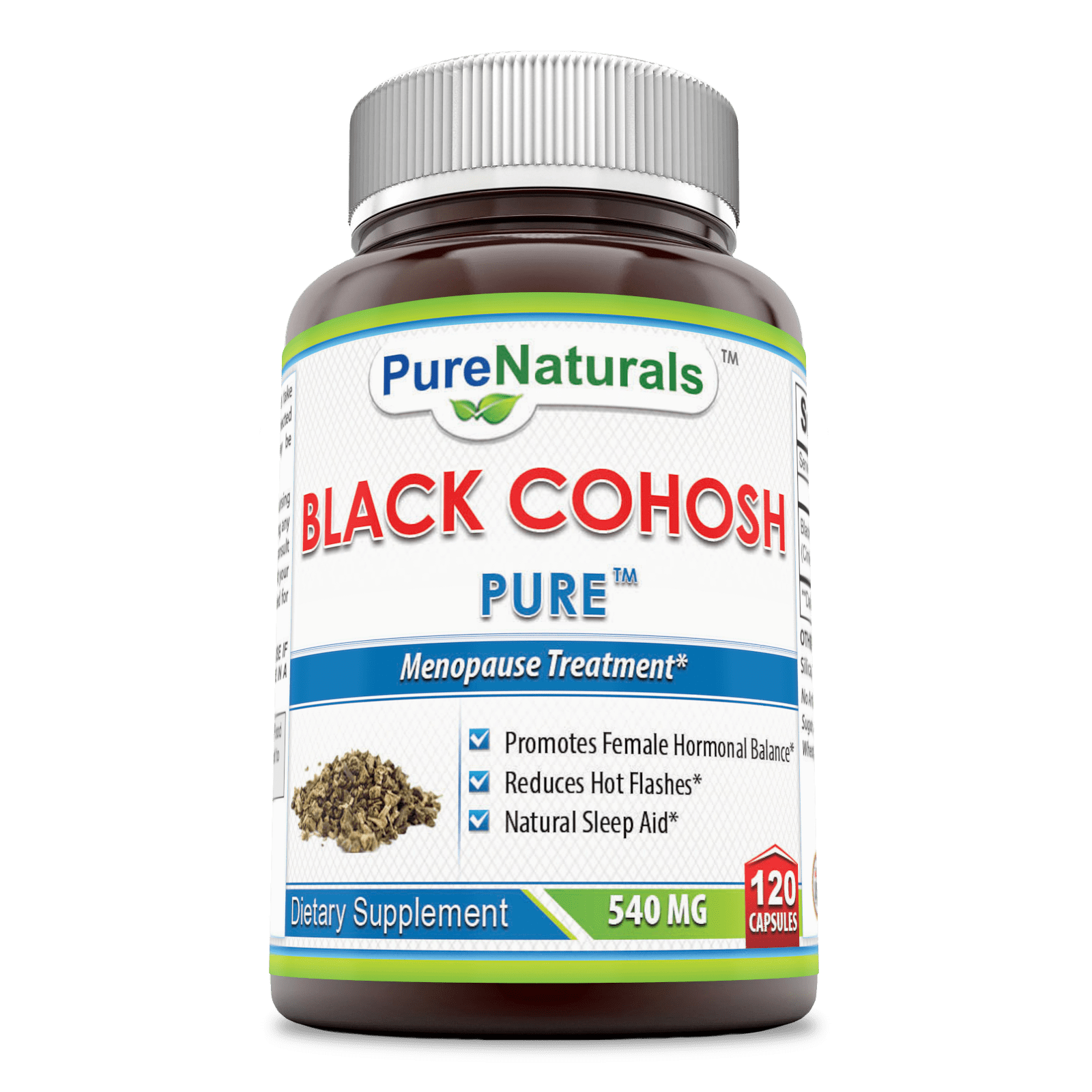 Pure Naturals Black Cohosh 540mg 120 Capsule Supplement - Walmart.com