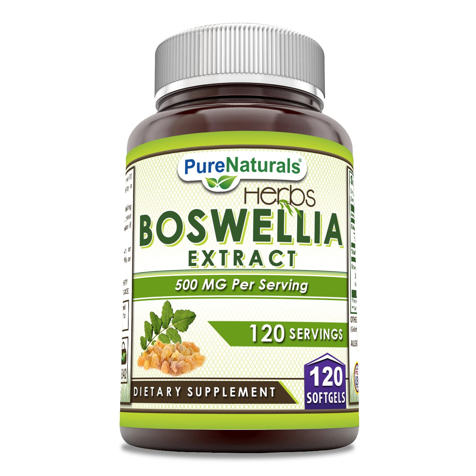 Pure Naturals Boswellia Extract 500mg Softgels - Quality Supplement ...