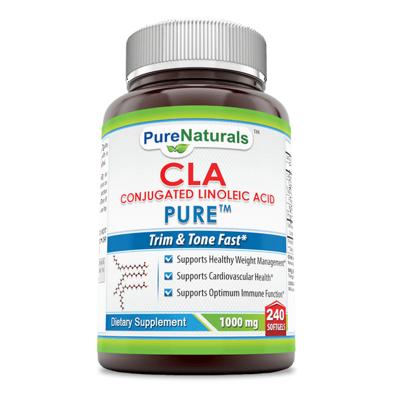 Pure Naturals CLA 1000mg 240 Softgels Supplements | Conjugated Linoleic ...
