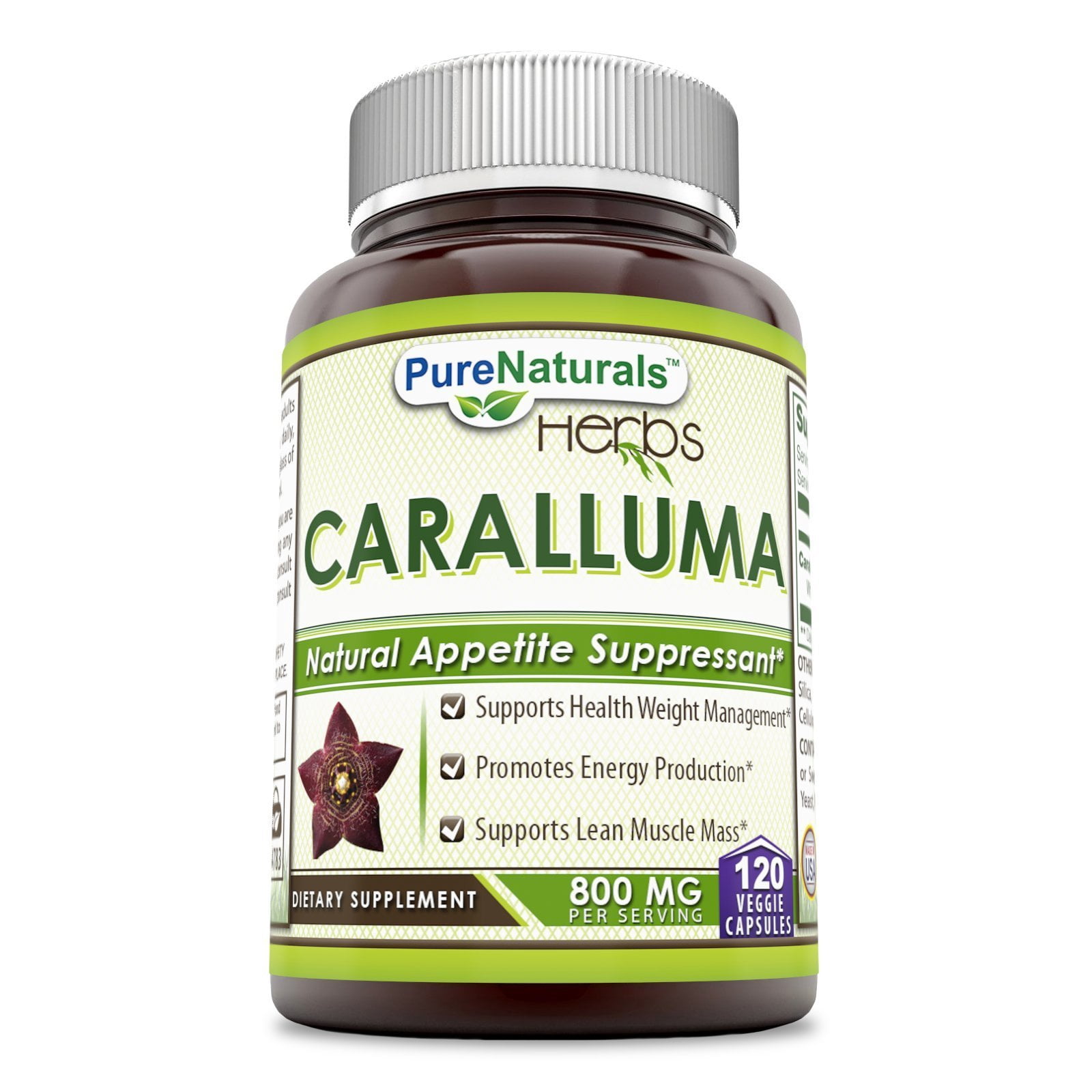 Pure Naturals Caralluma 800 Mg Per Serving 120 Veggie Capsules ...