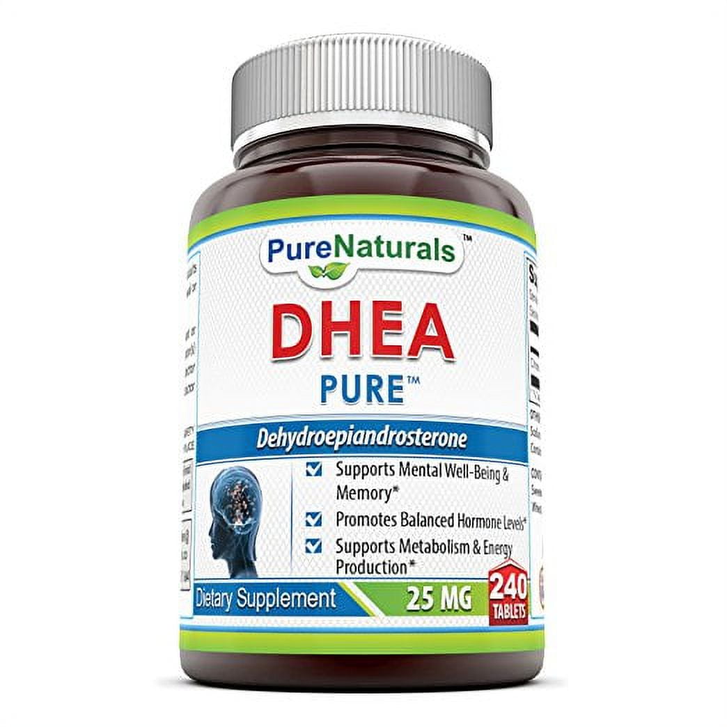 Pure Naturals DHEA 25 Mg per Serving 240 Tablets - Walmart.com