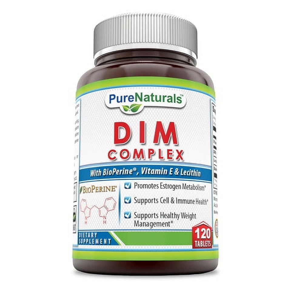 Pure Naturals DIM (Diindolylmethane) Complex 100mg 120 Tablets ...