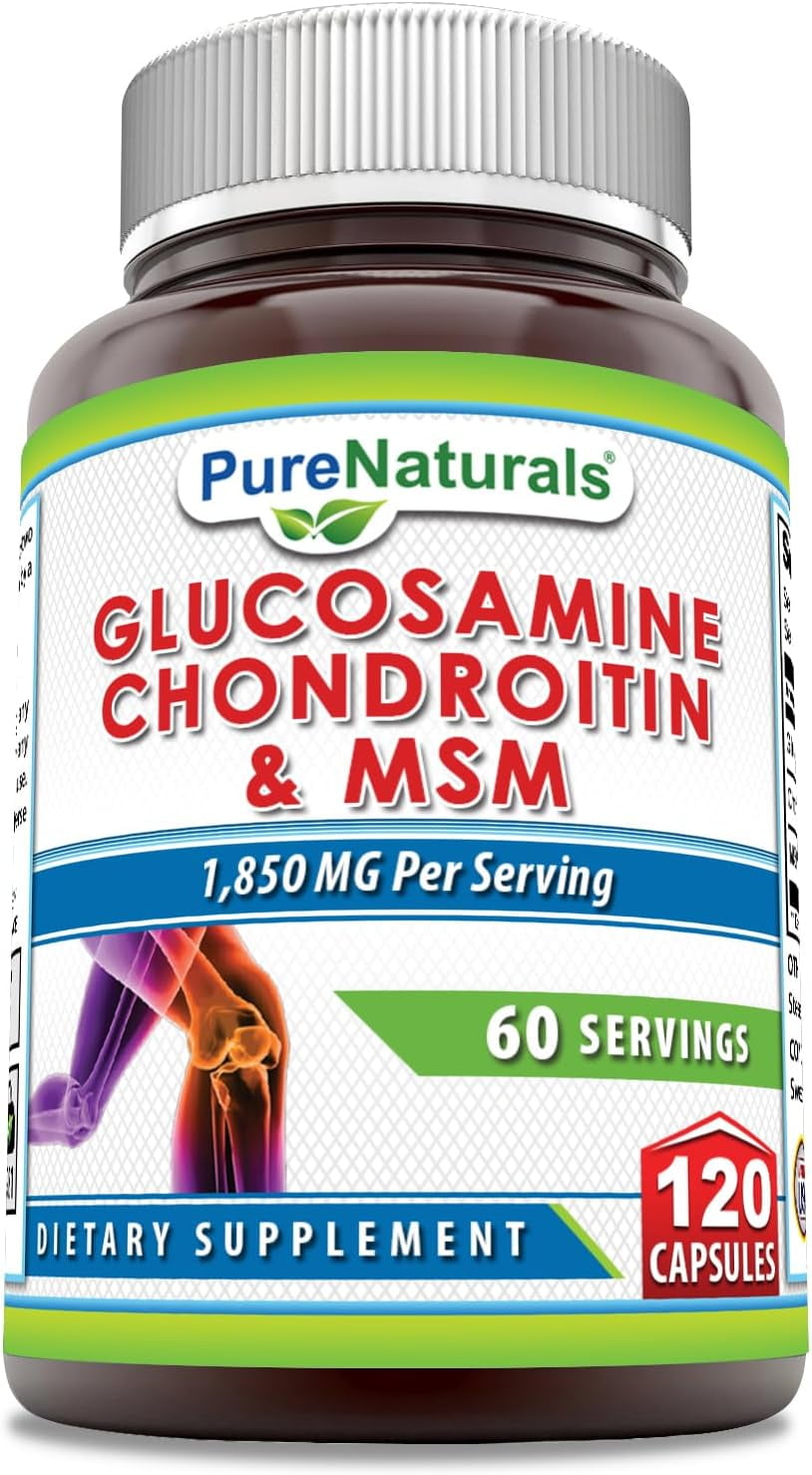 Pure Naturals Glucosamine Chondroitin & MSM 1850 Mg per Serving 120 ...