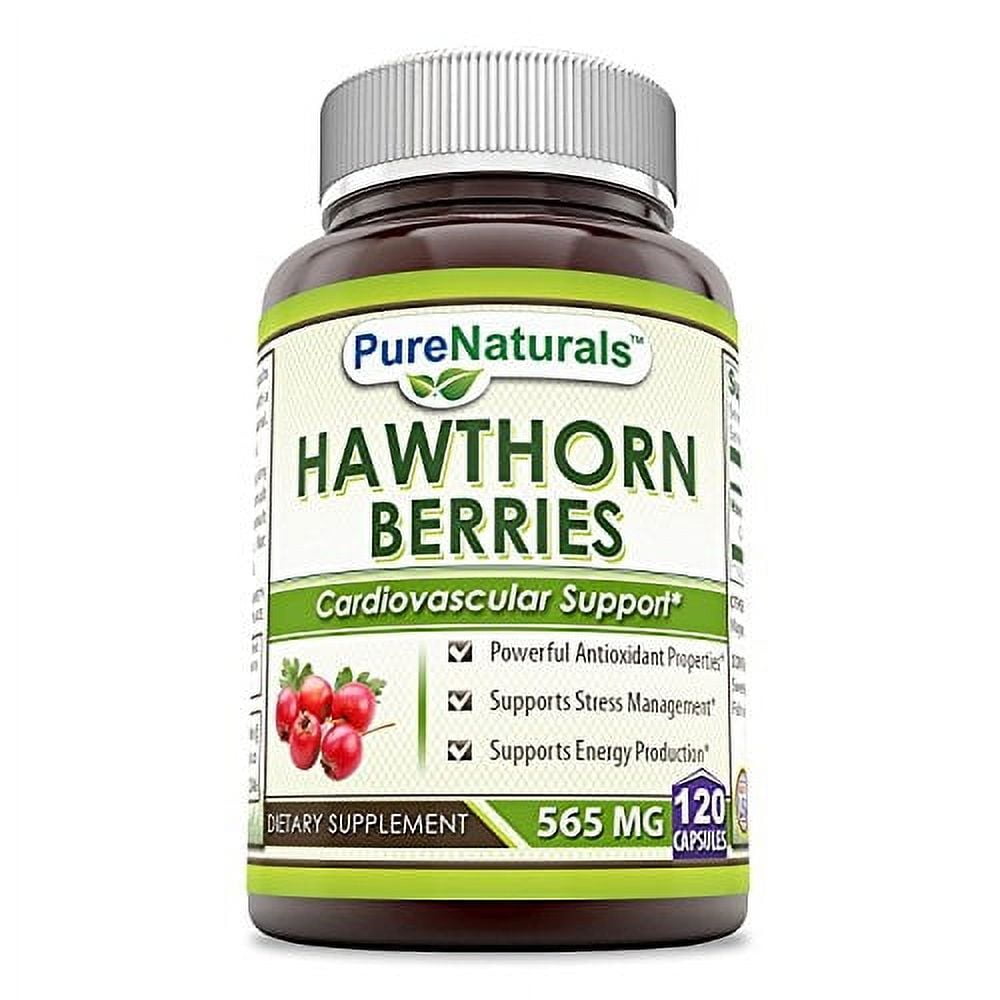 Pure Naturals Hawthorne Supplement - 120 Hawthorn Berry Pills, 565 Mg ...