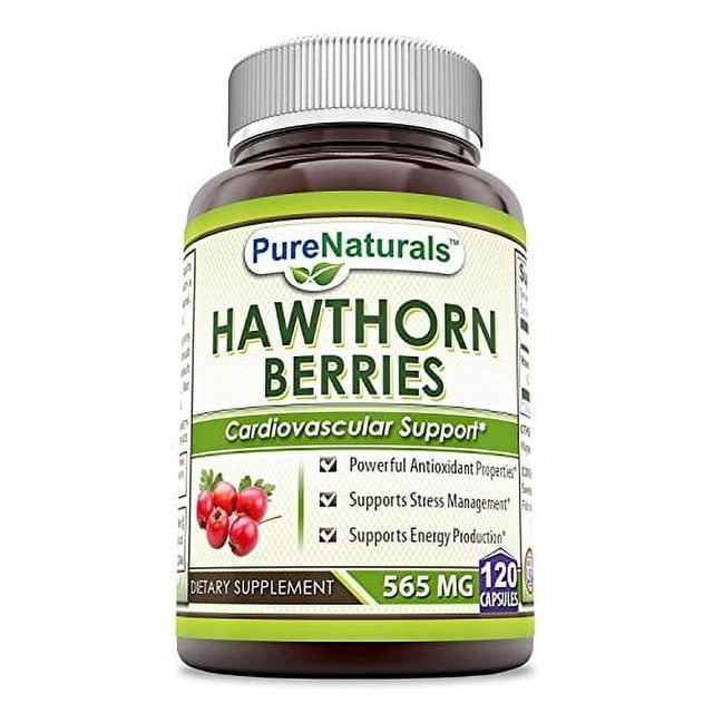 Pure Naturals Hawthorne Supplement - 120 Hawthorn Berry Pills, 565 Mg ...