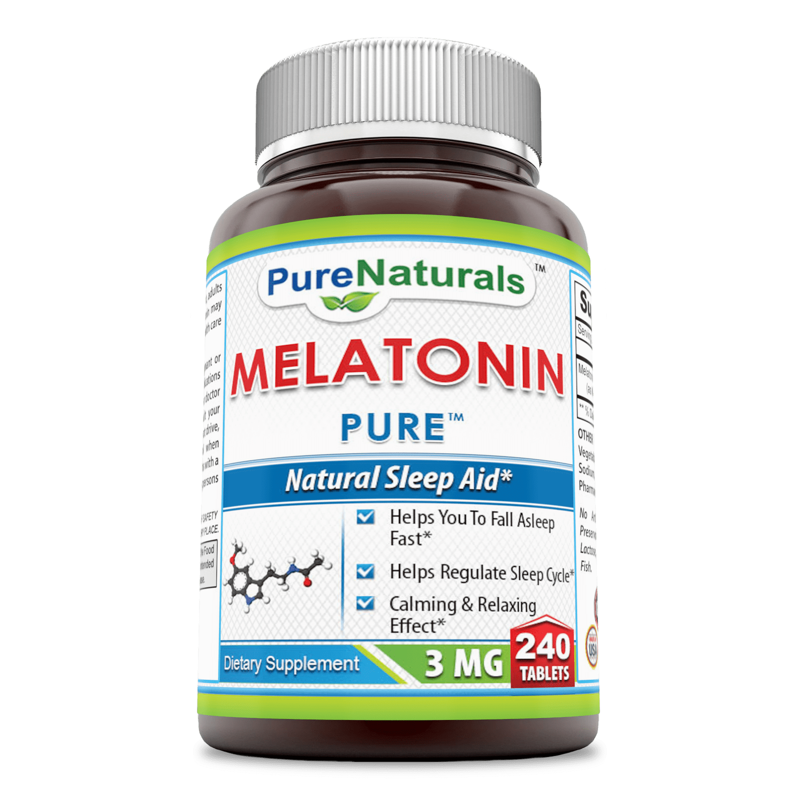 Pure Naturals Melatonin 3 Mg, 240 Tablets - Walmart.com