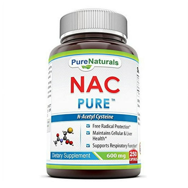 Pure Naturals NAC 600 mg 250 Capsules - Walmart.com