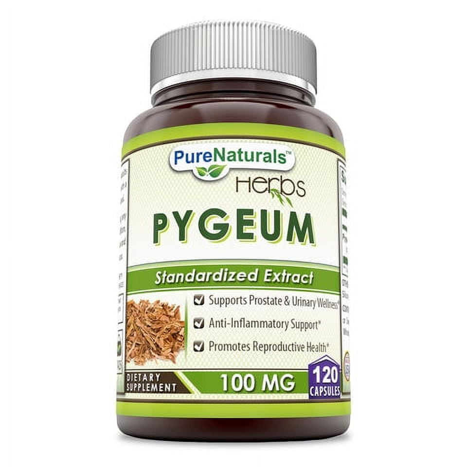 Pure Naturals Pygeum 100mg, 120 Capsules, Non-GMO, Gluten Free, Made in ...