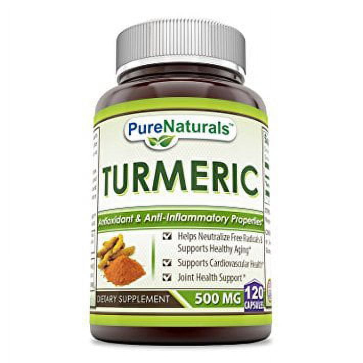 Pure Naturals Turmeric Curcumin 95% Curcuminoids, 120 Caps-- Powerful ...