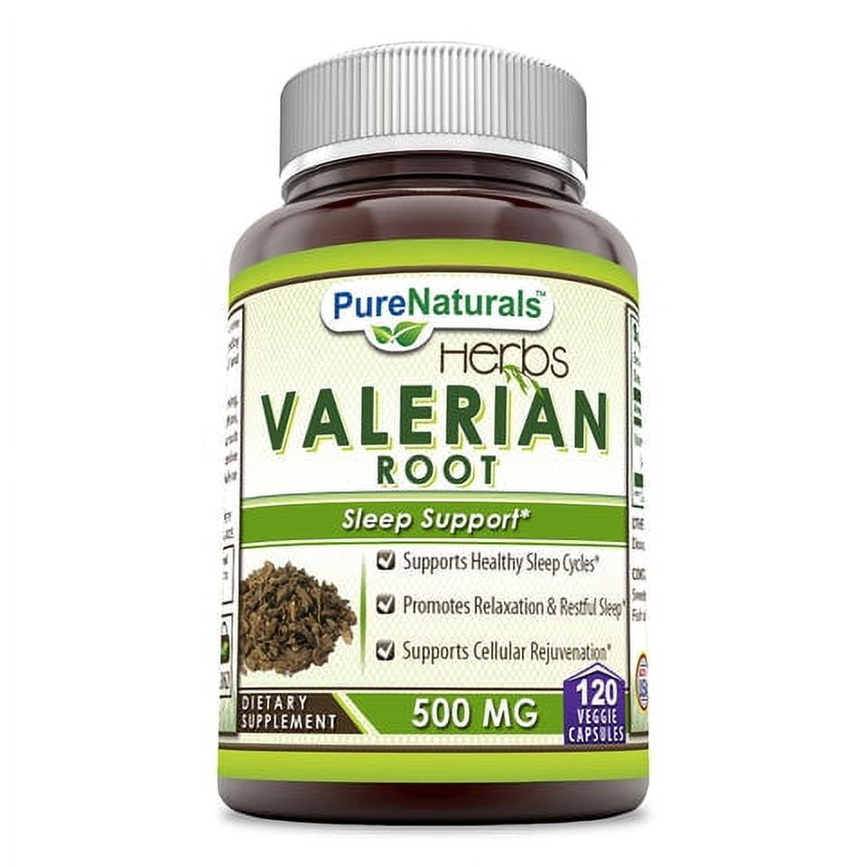 Pure Naturals Valerian Root 500Mg 120 Veggie Capsules Supplement | Non ...