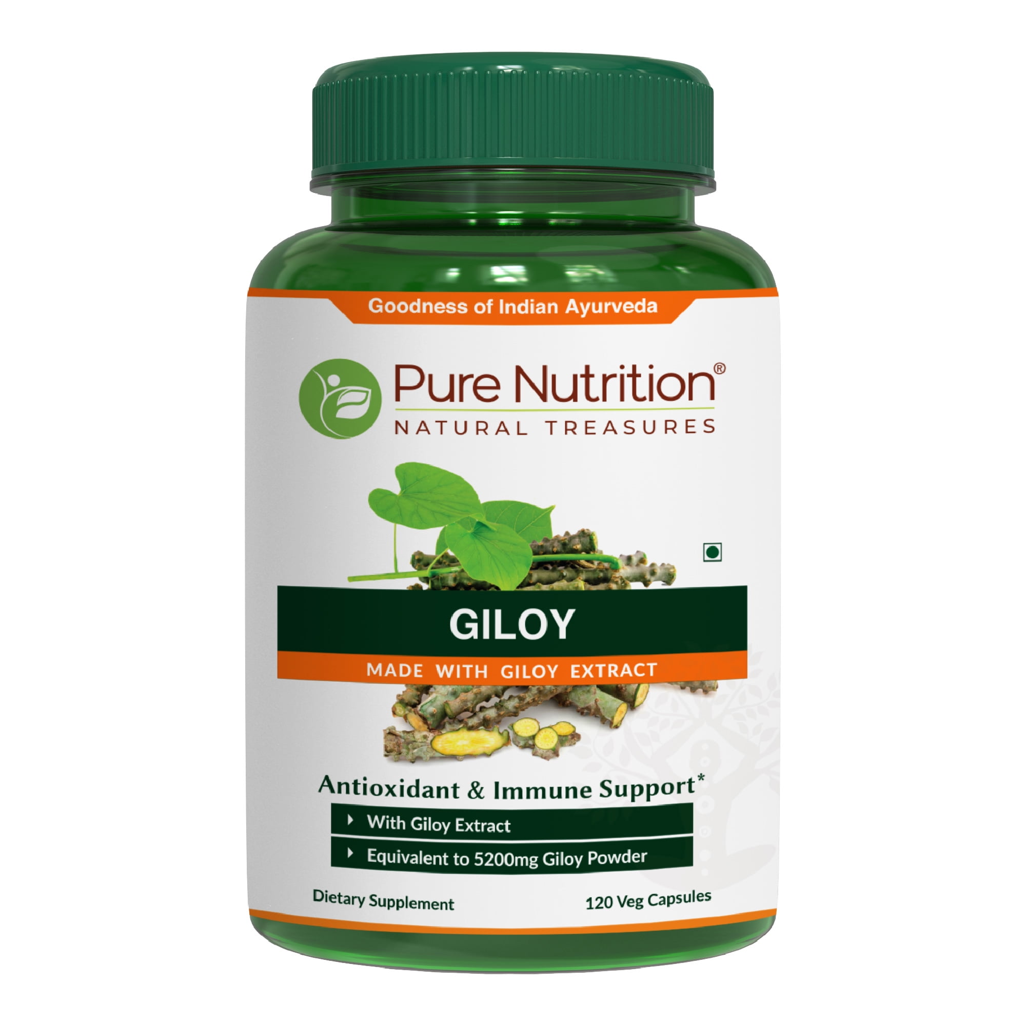 Pure Nutrition Giloy Extract 700mg, 120 Count. Giloy Supplement Made ...