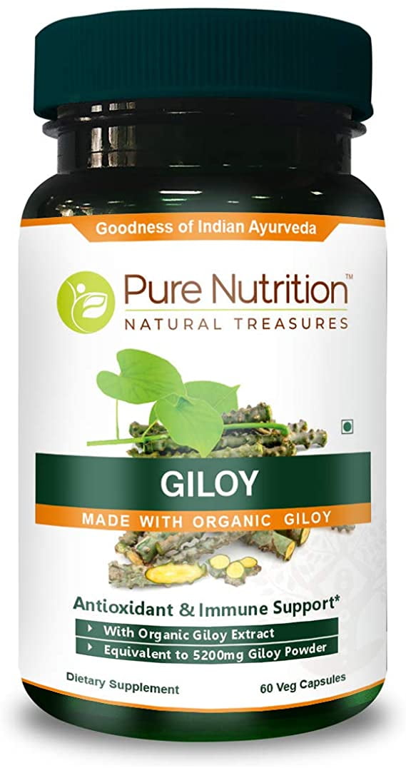 Pure Nutrition Organic Giloy 700mg Capsules, 60 Count - Immunity ...
