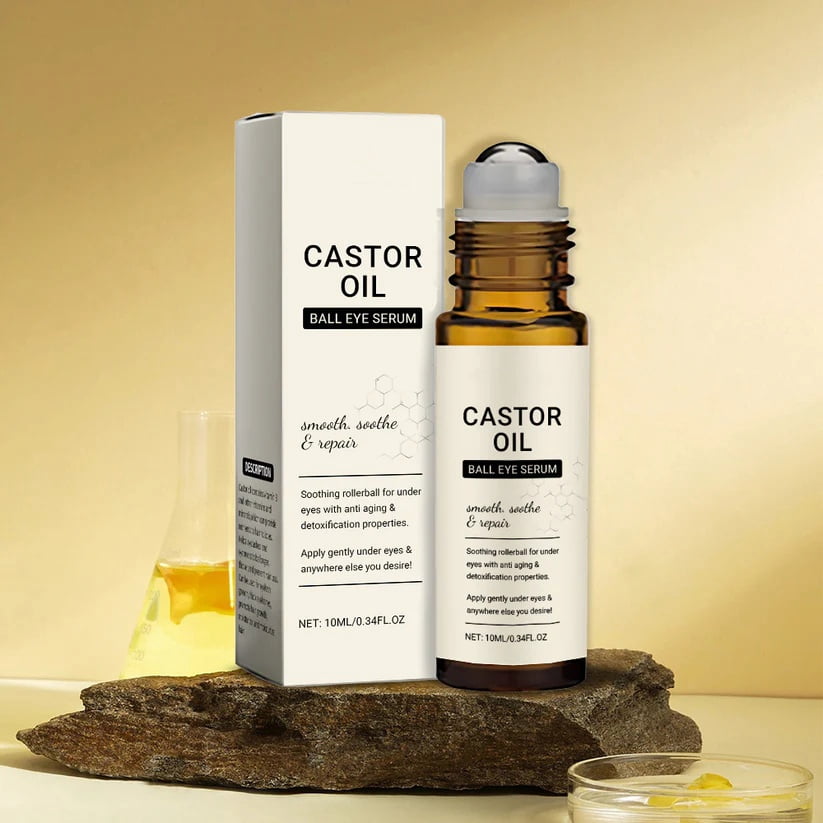 Pure Organic Castor Oil Roll On For Lips, Eyebrows, Under Eyes ...