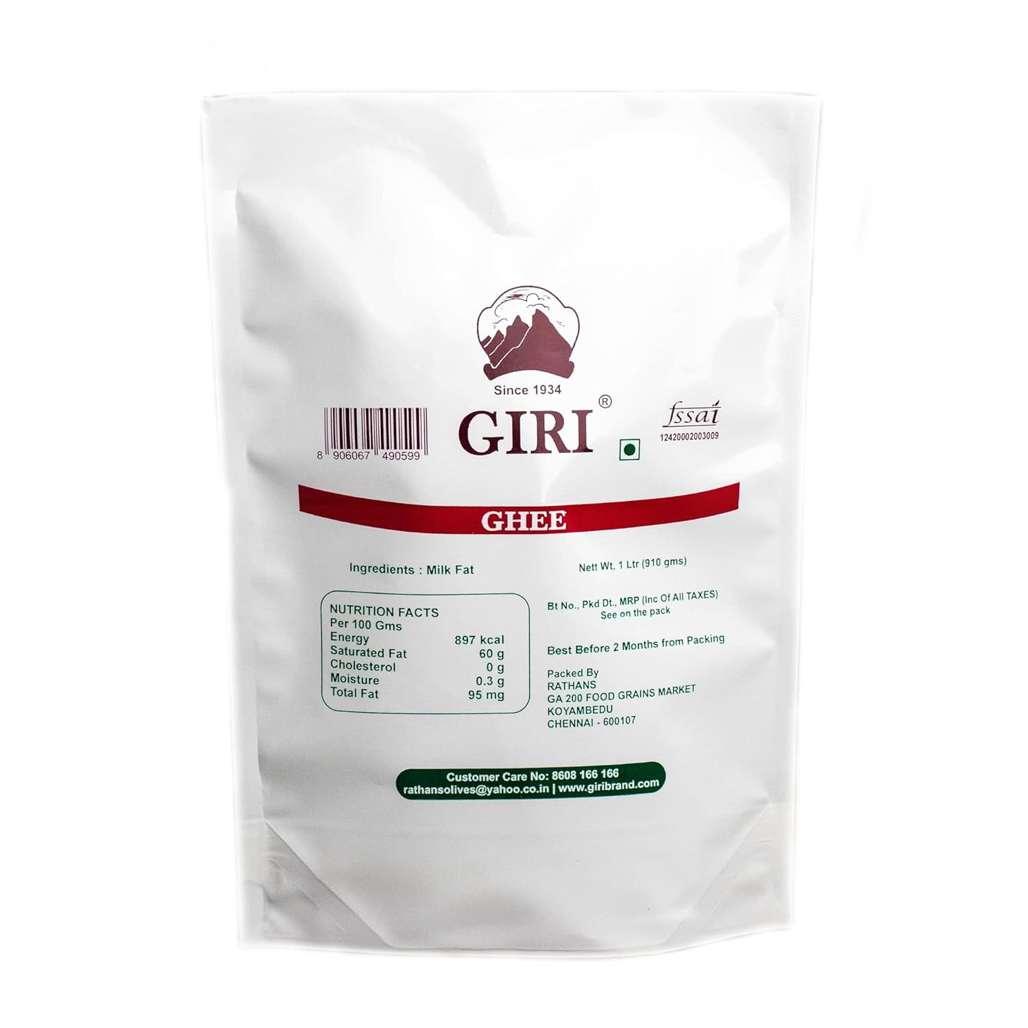 Pure Organic Desi Ghee By Giri | Made With Curd Churned Bilona Method ...