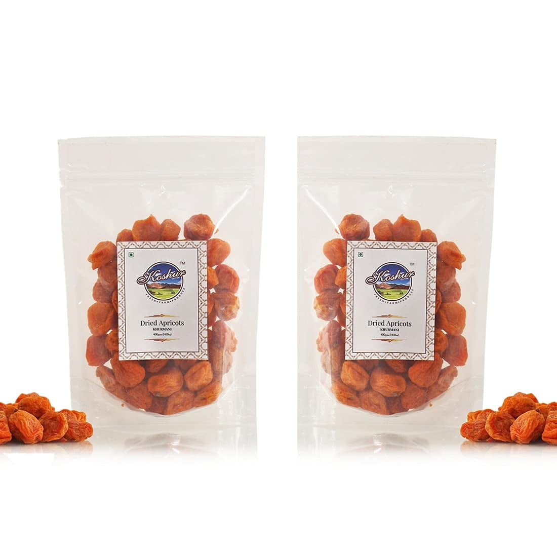 Pure Organic Dried Apricots By Koshur 800gm, (400gm * Pack Of 2) | Rich ...