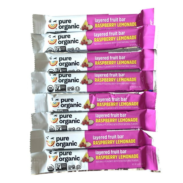 Pure Organic Raspberry Lemonade Layered Fruit Bars, 0.63 oz, Pack of 8 ...