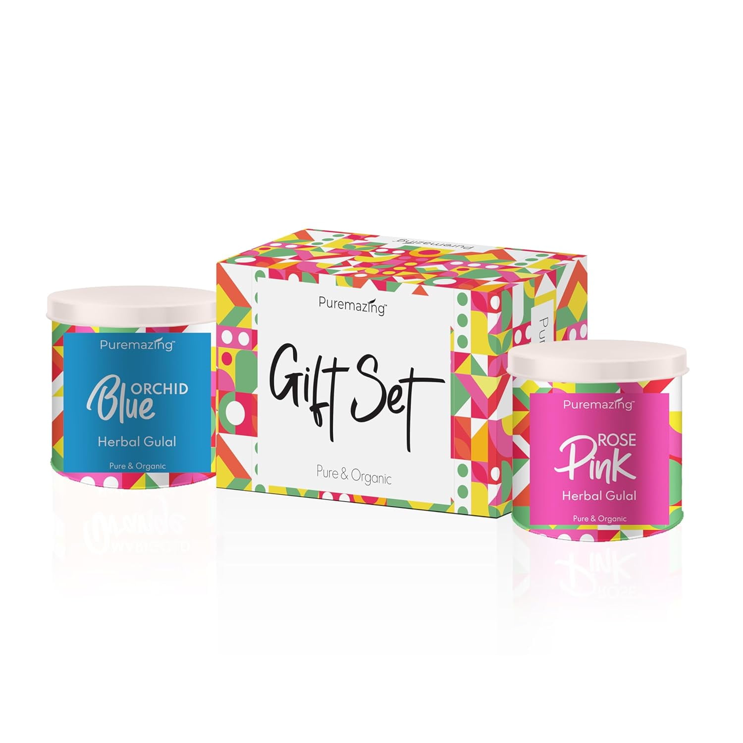 Pure & Organic Orchid Blue + Rose Pink Herbal Gulal Holi Color - Pack ...