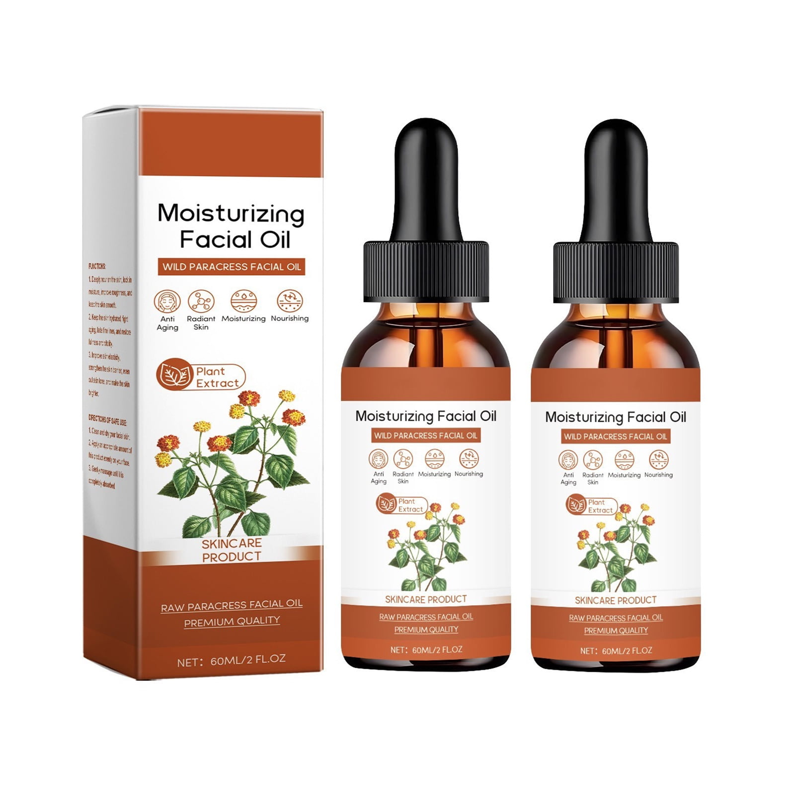 Pure Organic Paracress Facial Oil - Anti-Aging, Hydrating & with MCT ...