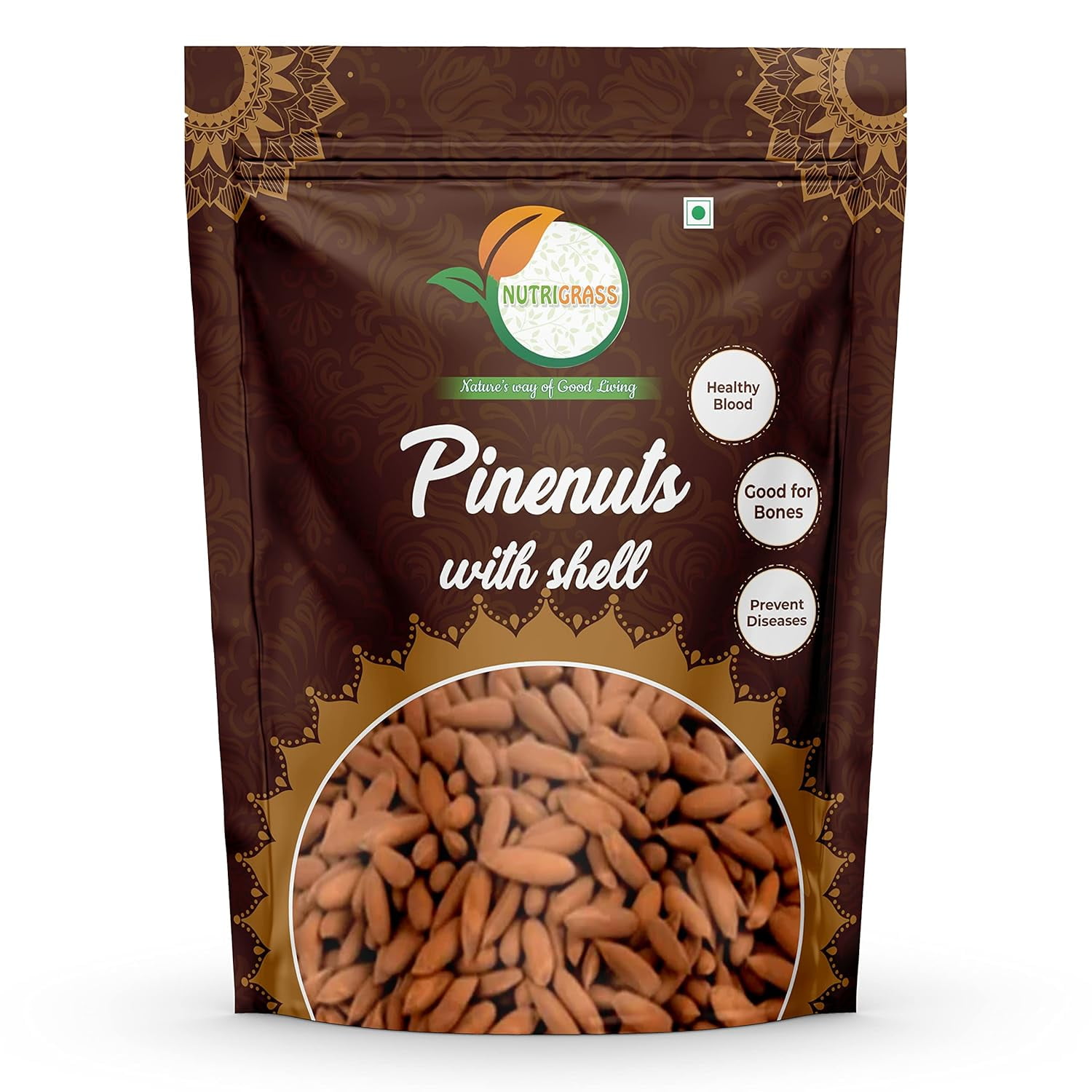 Pure Organic Pine Nuts With Shell By Nutrigrass 2kg, | Healthy ...