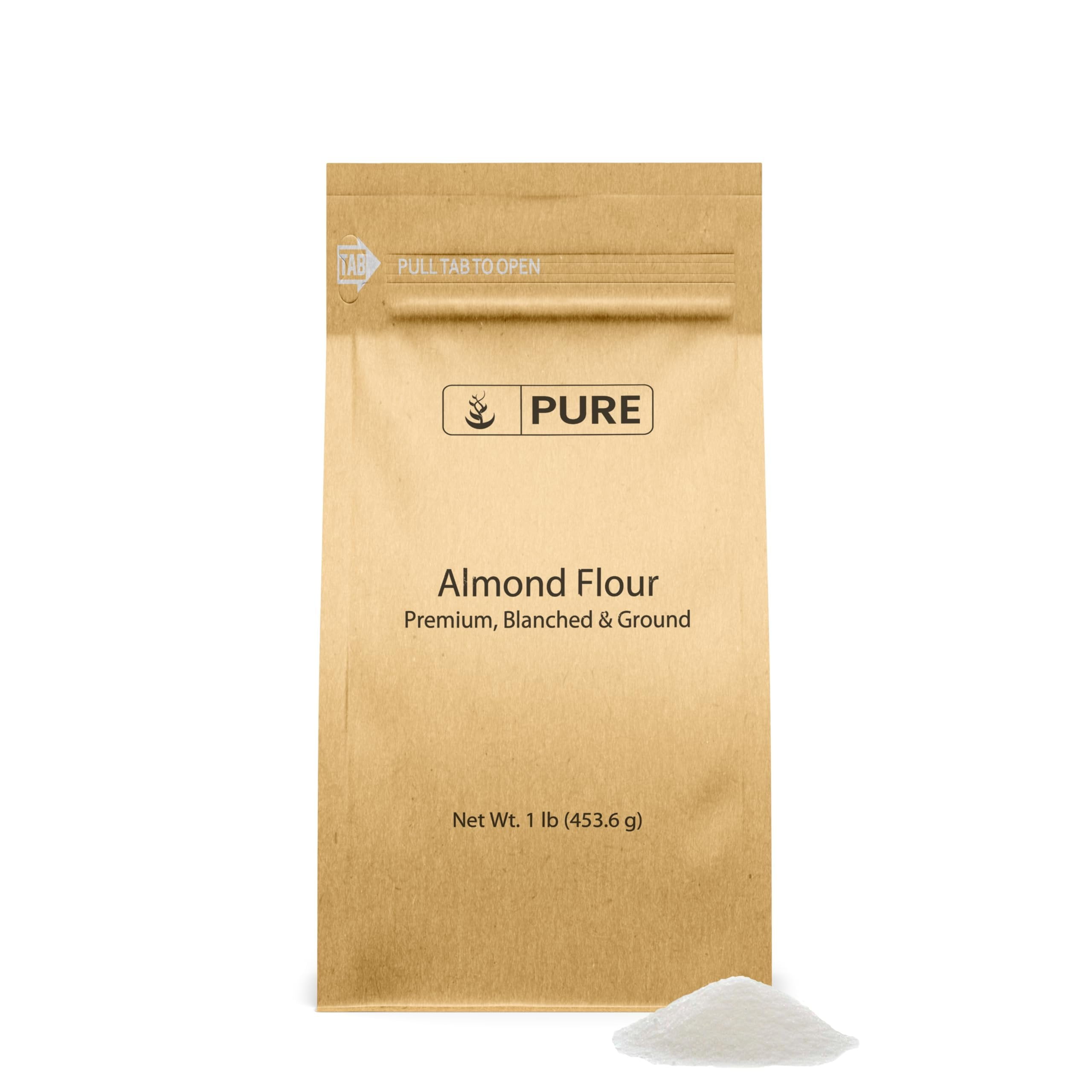 Pure Original Ingredients Almond Flour 1 lb Blanched Almonds, Extra ...