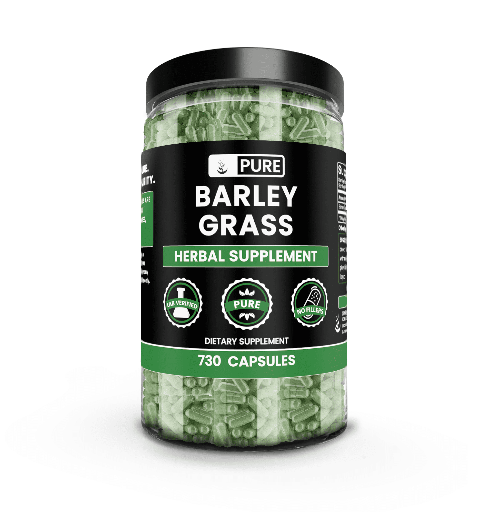 Pure Original Ingredients Barley Grass 730 Capsules No Magnesium Or ...