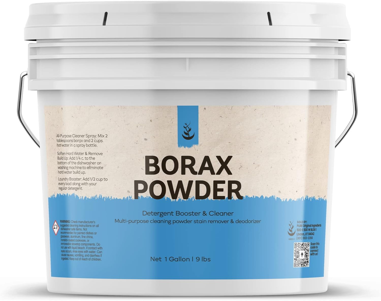 Pure Original Ingredients Borax Powder (1 Gallon) Multipurpose Cleaner ...